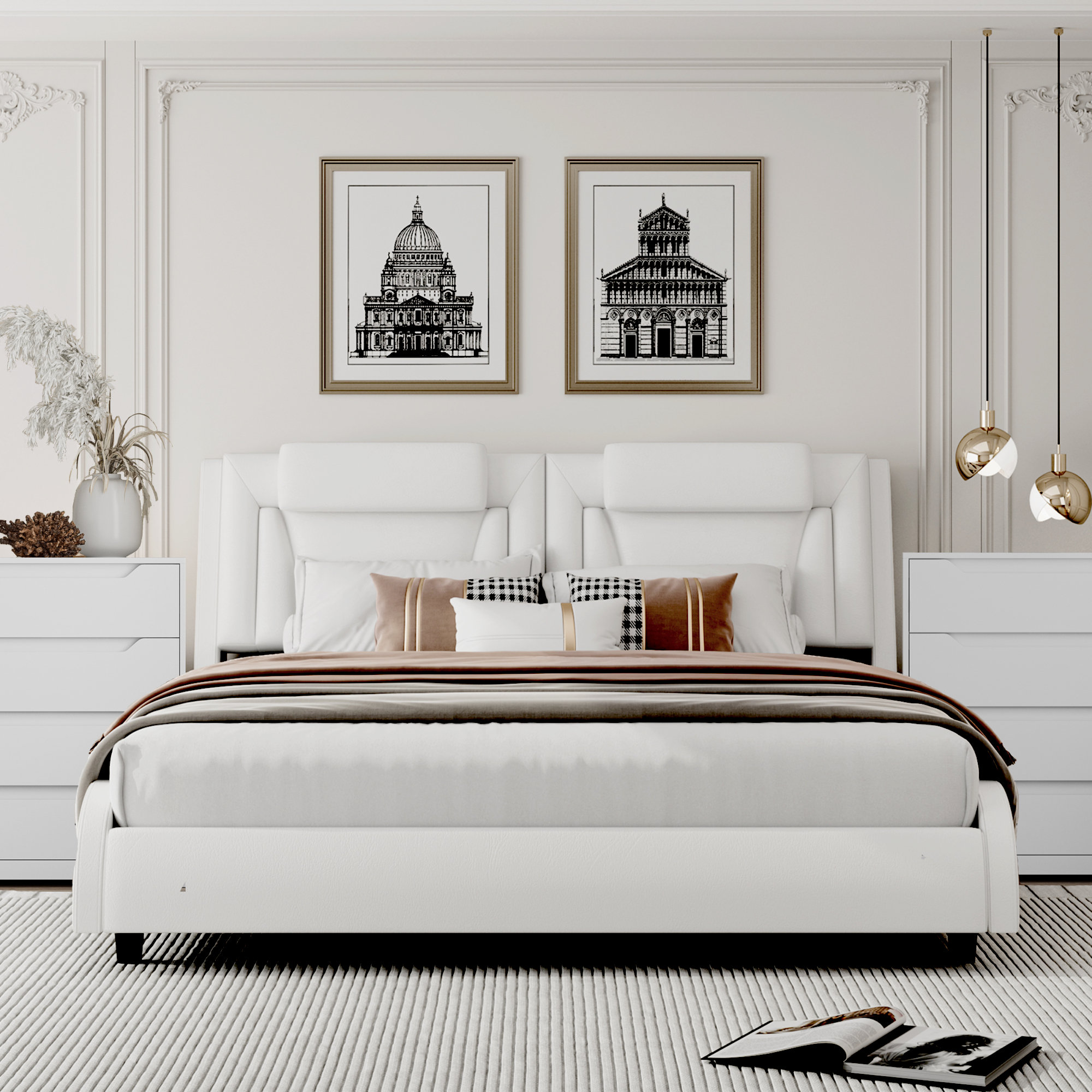 HOMECHO 3-Piece Bedroom Sets， White - Wayfair Canada