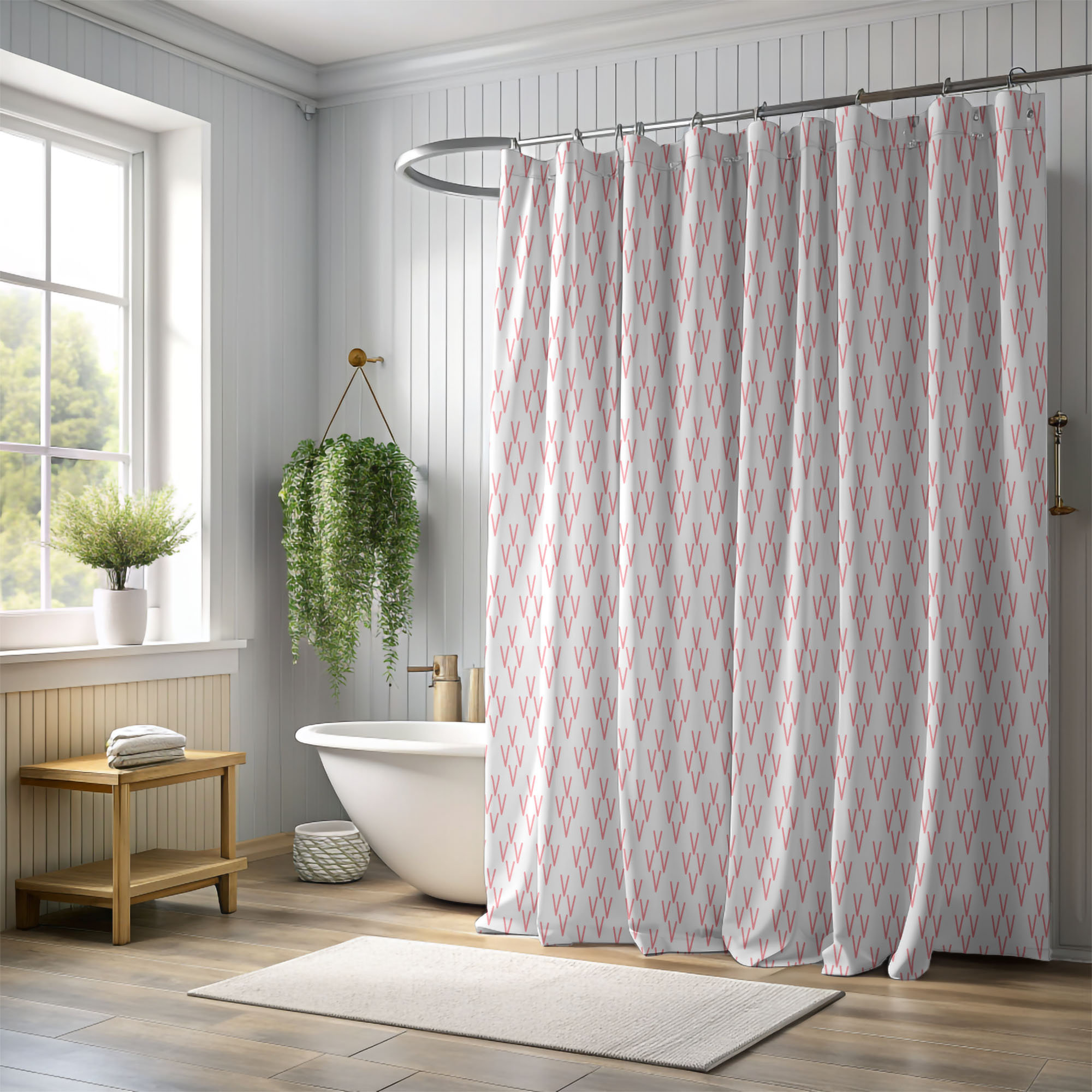 Latitude Run® Marine Shapes - Premium Shower Curtain | Wayfair