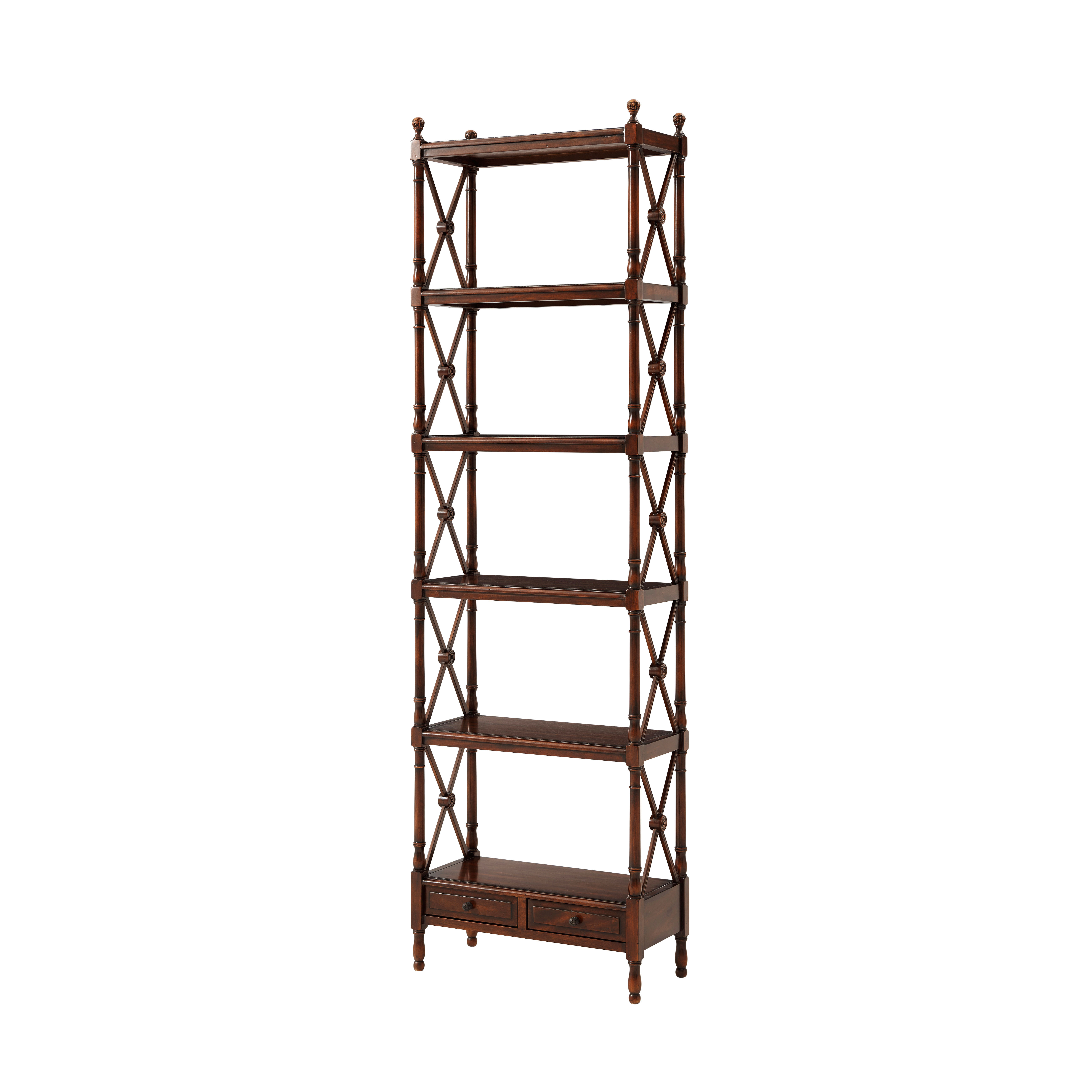 Theodore Alexander Essential 73.5" H x 22" W Solid Wood Etagere ...