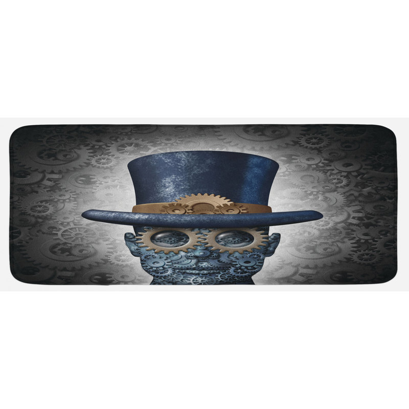 East Urban Home Steampunk Kitchen Mat | Wayfair