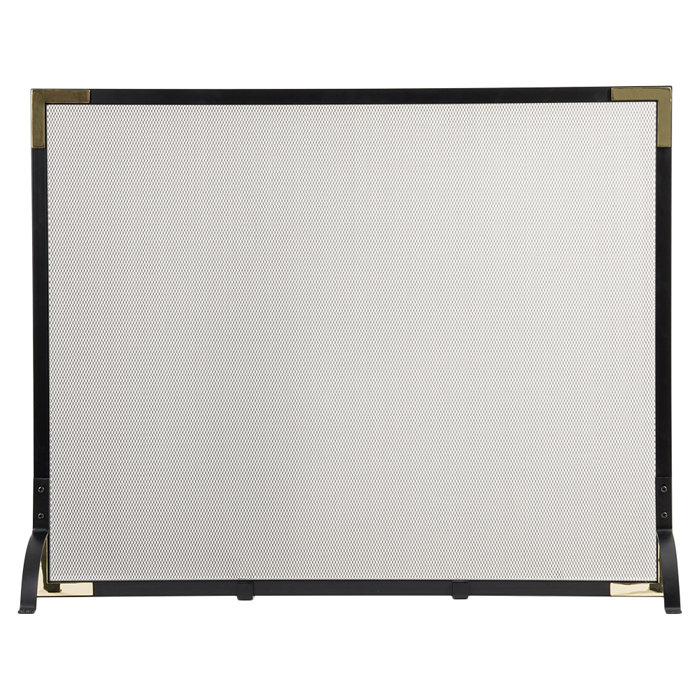 Modern Ember Cecilia Mesh Fireplace Screen with Durable Single Panel ...