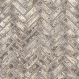 Wayfair | Gray Herringbone Floor & Wall Tiles