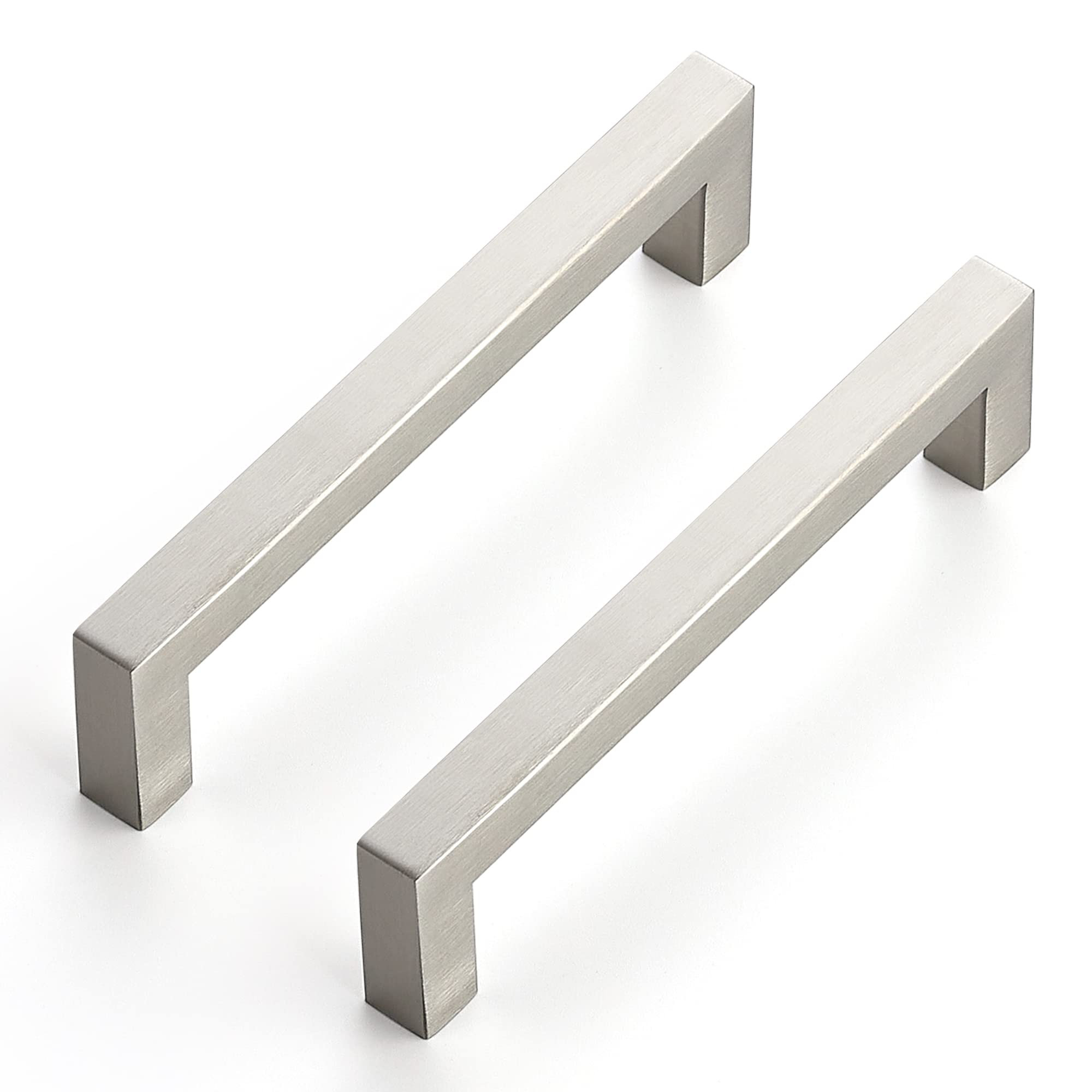 ColorLife 30 Pack 5 Inch Kitchen Square Cabinet Handles Satin Nickel ...