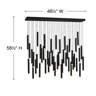 Fredrick Ramond Harmony 45-Light Adjustable Modern Linear Chandelier w ...