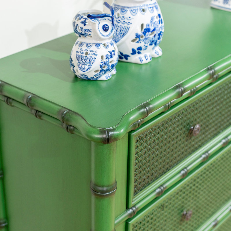 Liu's ink furniture Pastoral Green Four-Drawer Accent Chest | Wayfair