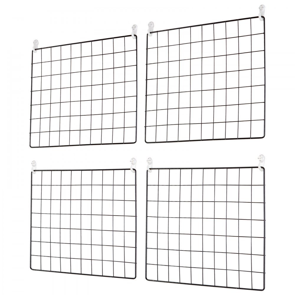 Rebrilliant Grid Wall Panels, 4 Packs Wire Wall Grid for Photo Pictures ...