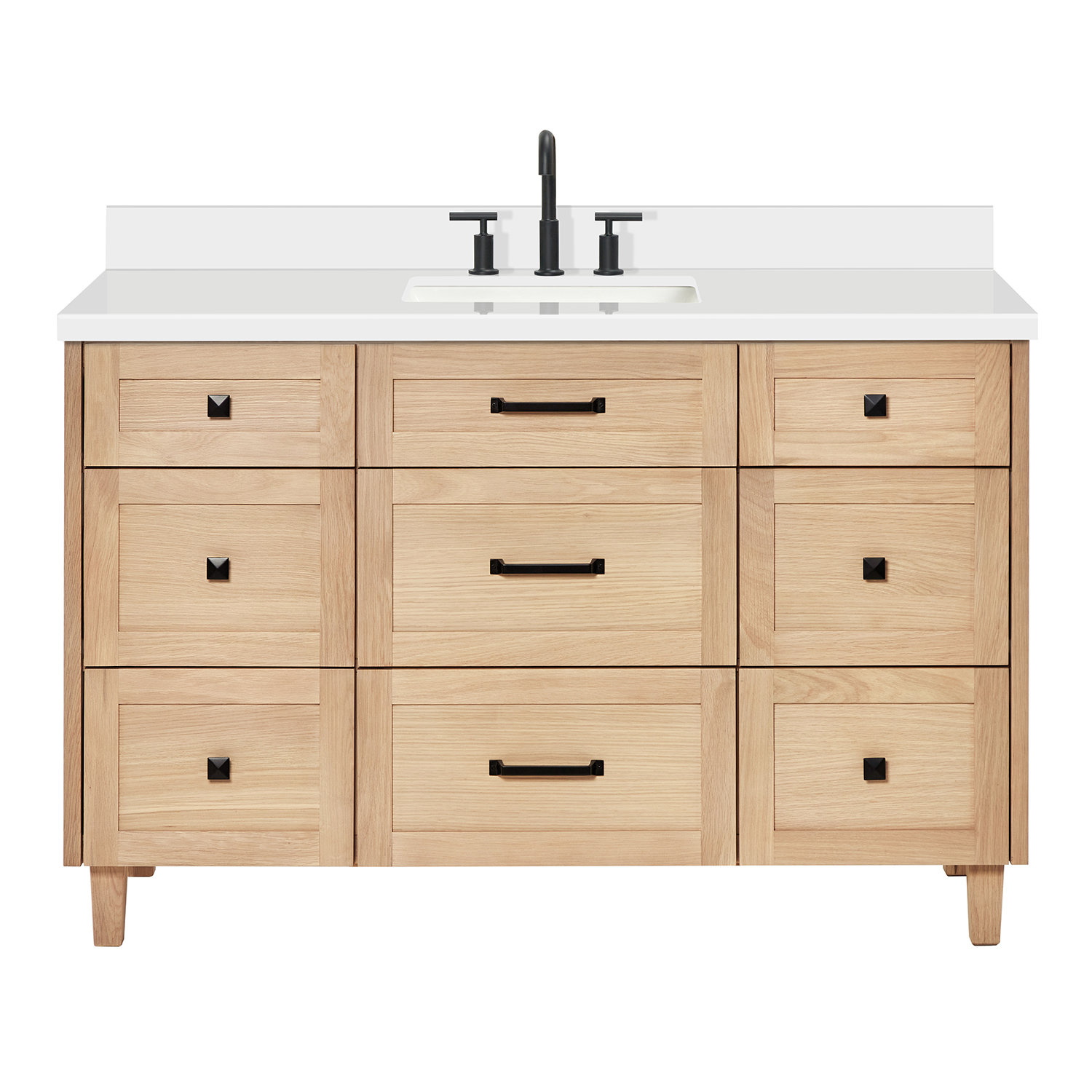Ariel Bath ARIEL Monroe 55 Single Sink Bathroom Vanity with Pure Quartz ...