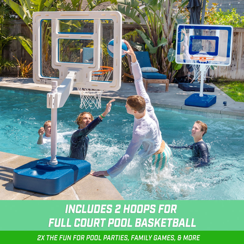 GoSports Splash Hoop ELITE 2-in-1 Full Court Pool Basketball ...