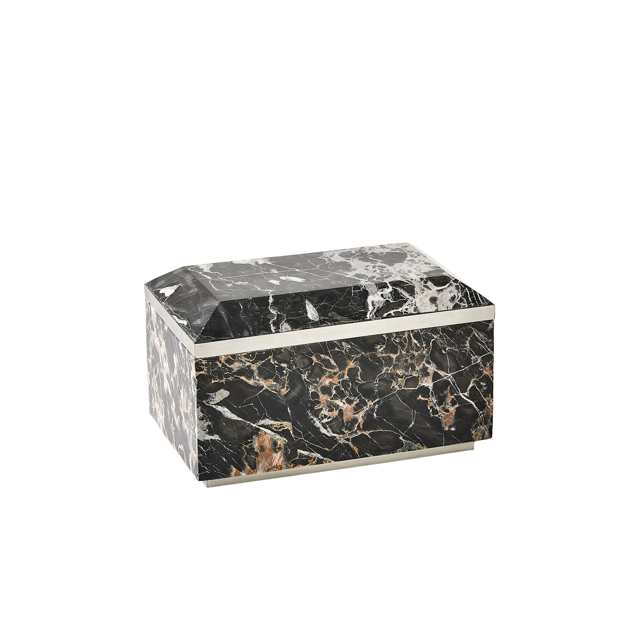 Global Views Golden Portoro Marble Decorative Box | Wayfair