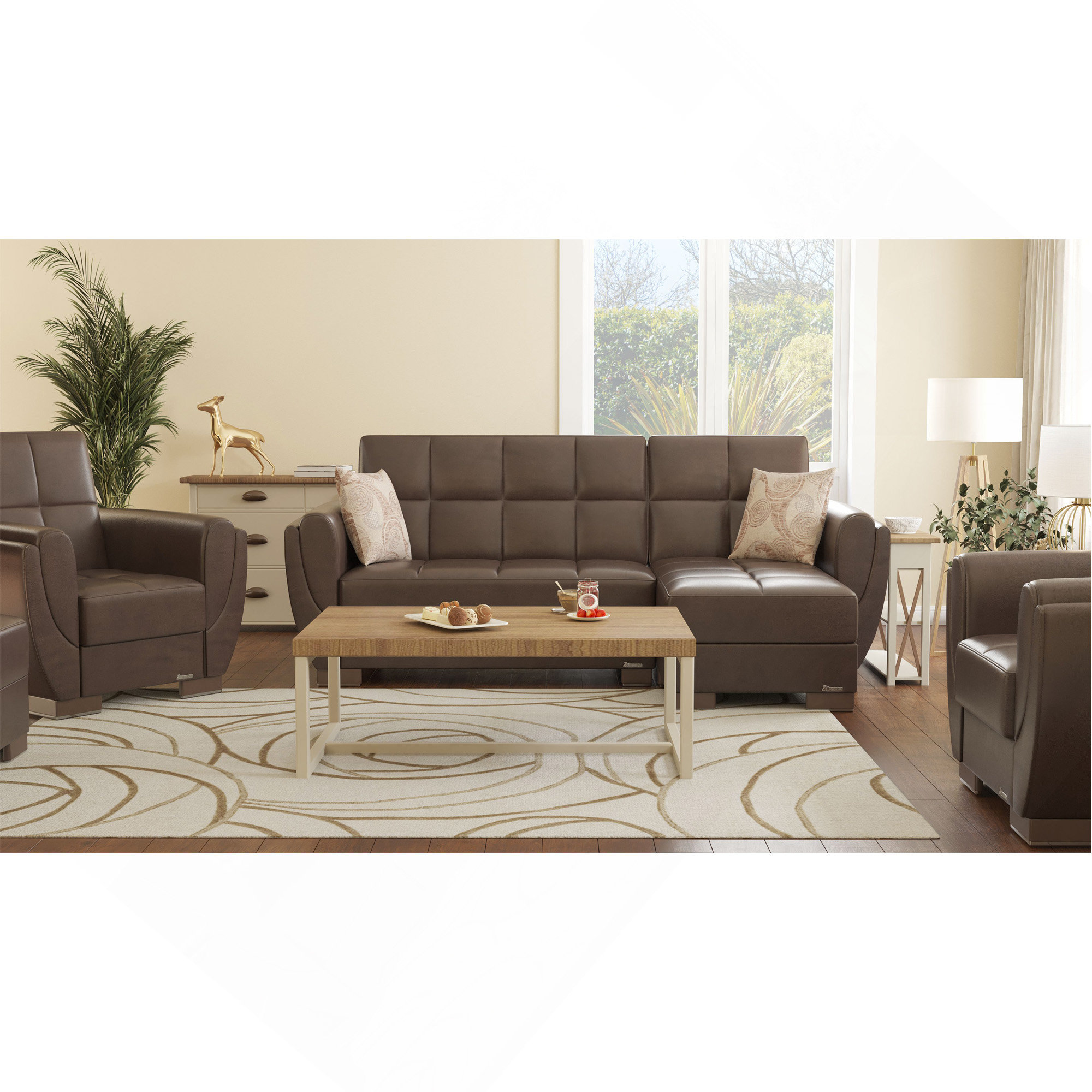 Hokku Designs Versatile Convertible Chaise Lounge With Storage For ...