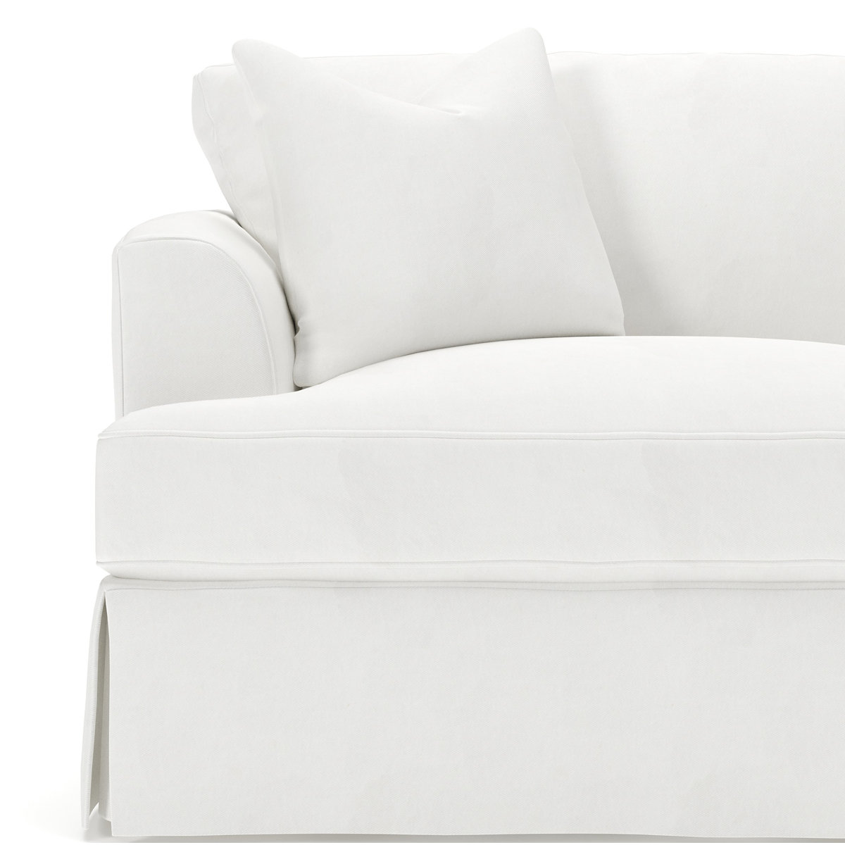 Wayfair Custom Upholstery™ Lucia Recessed Arm Slipcovered Sofa with ...
