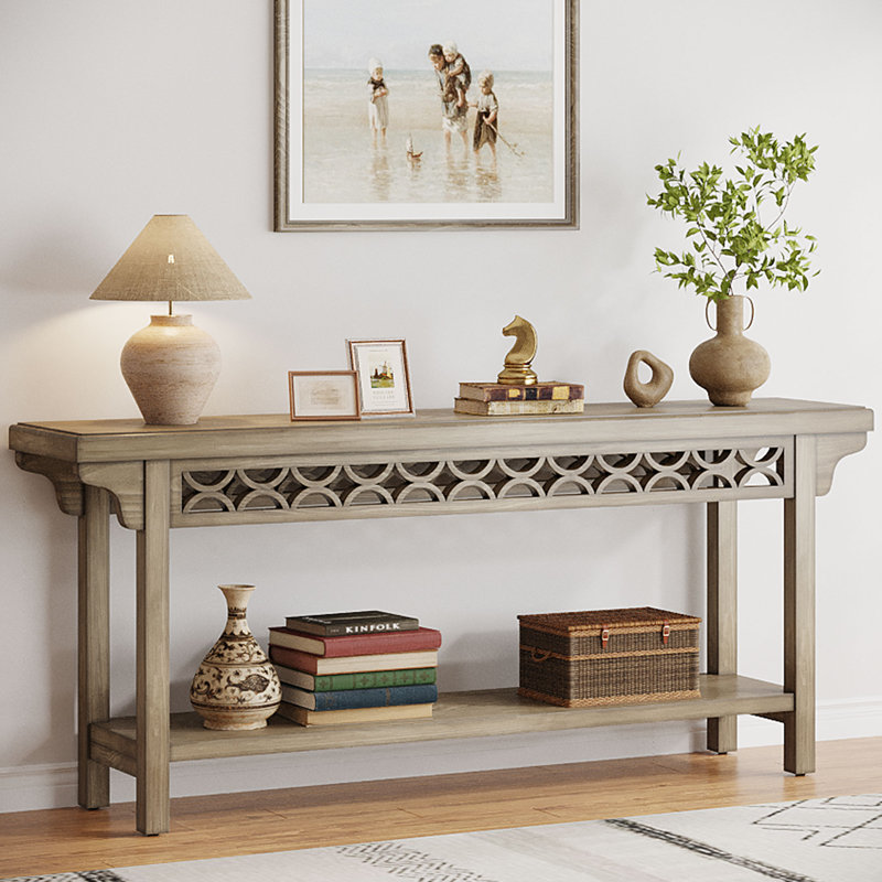 Ophelia & Co. Holzhauer 70.8'' Solid Wood Long Console Table "& Reviews ...