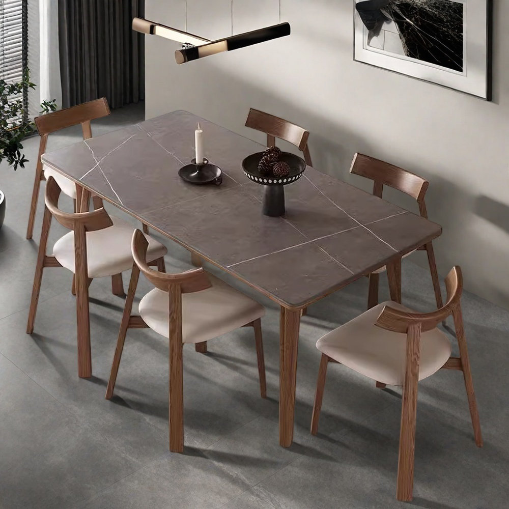 dinlin home Modern simple ash wood family dining table set - Wayfair Canada