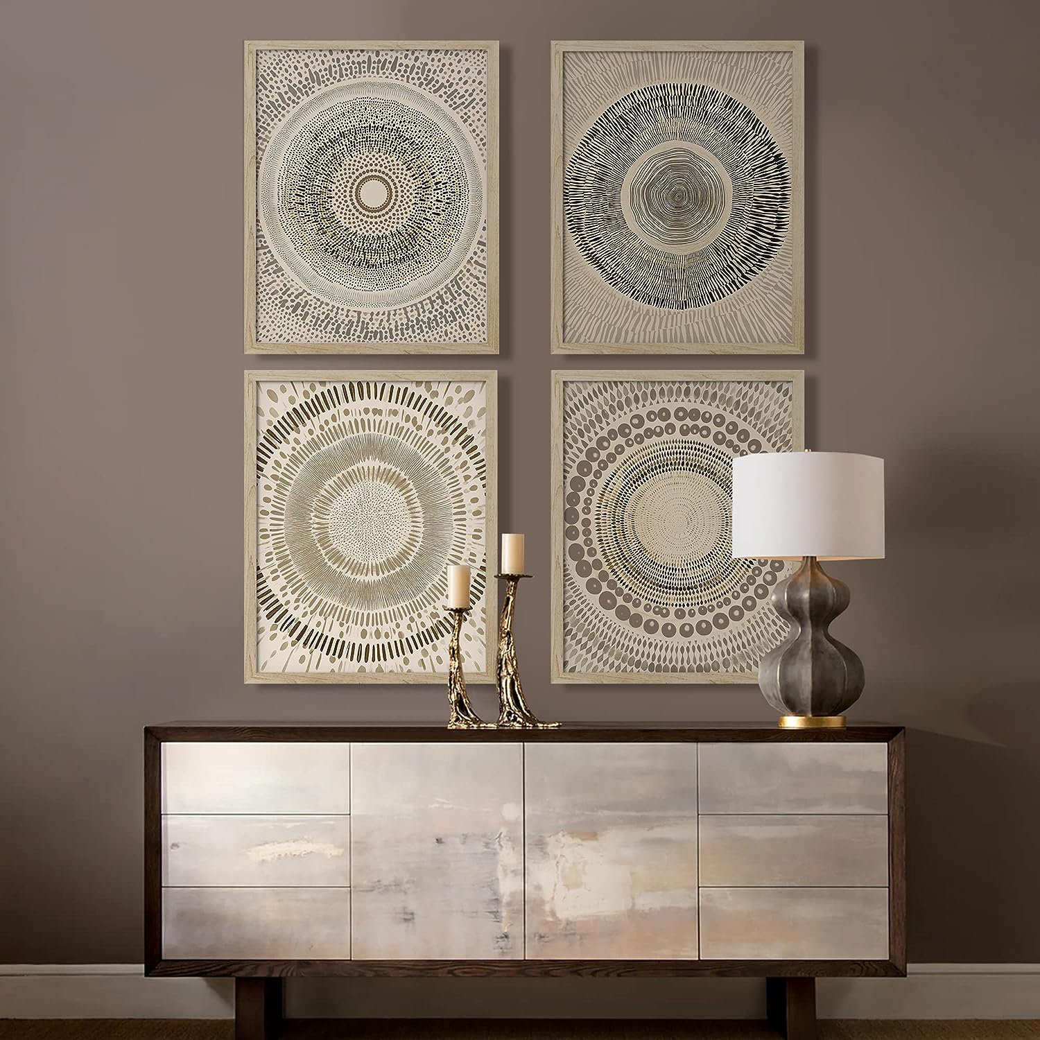 SIGNLEADER Muted Boho Abstract Geometric Bohemian Small Home Decor ...