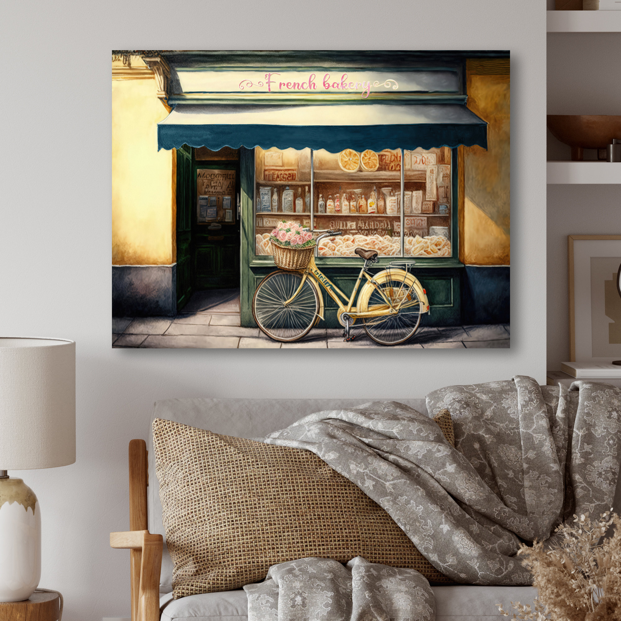 Red Barrel Studio Museville Bicycle In Front A French Bakery II - Print ...