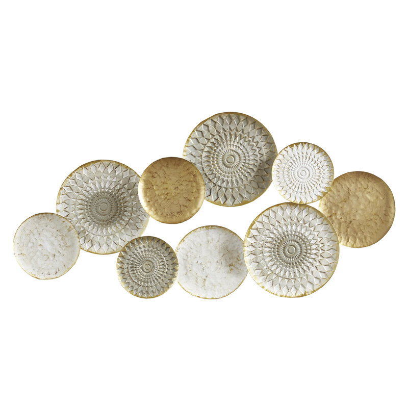 Dakota Fields Legion Multi-colored Geometric Metal Discs Wall Décor ...