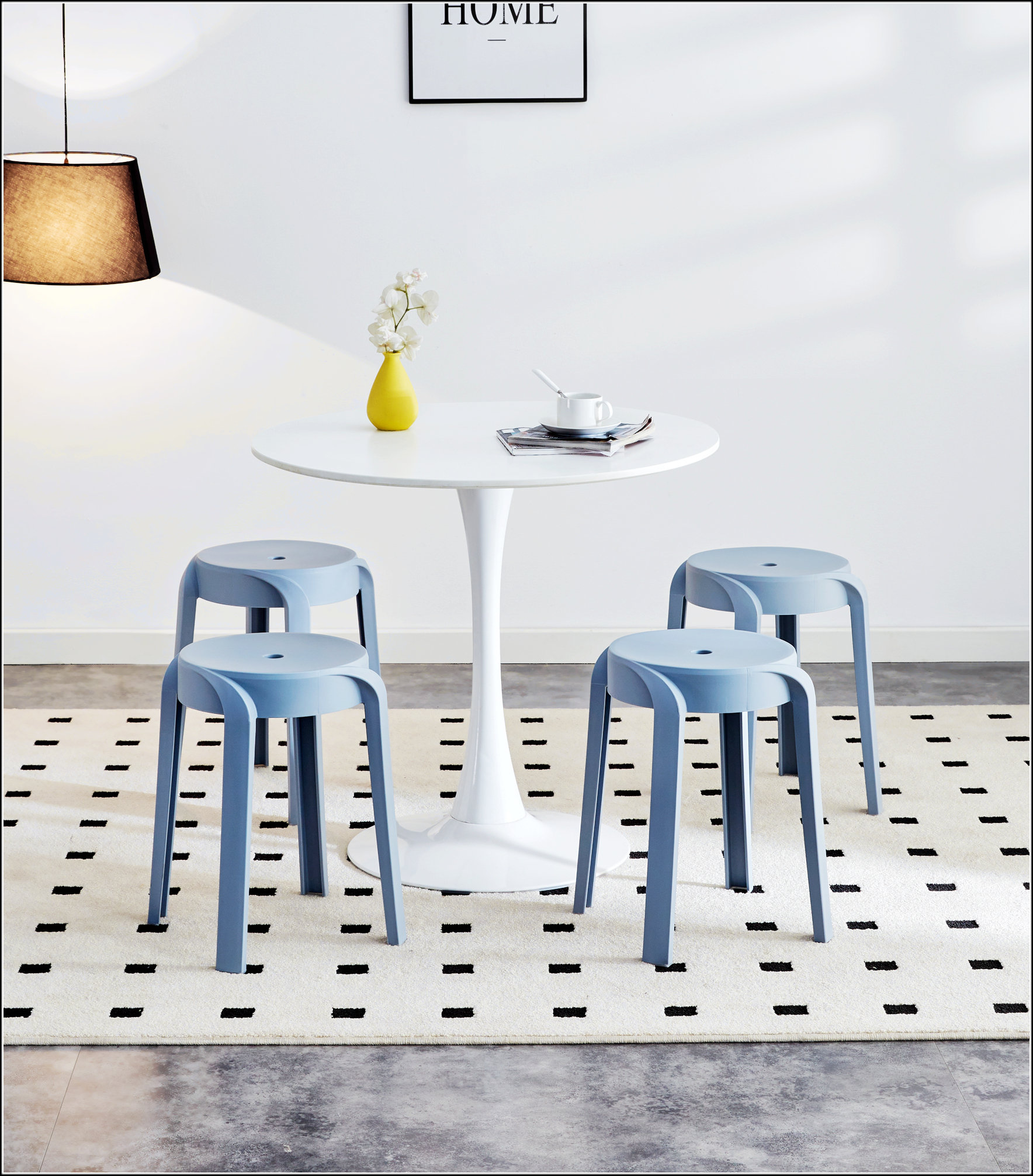 Winston Porter 6 Pack Stackable Classroom Stools Plastic Stools Nesting ...