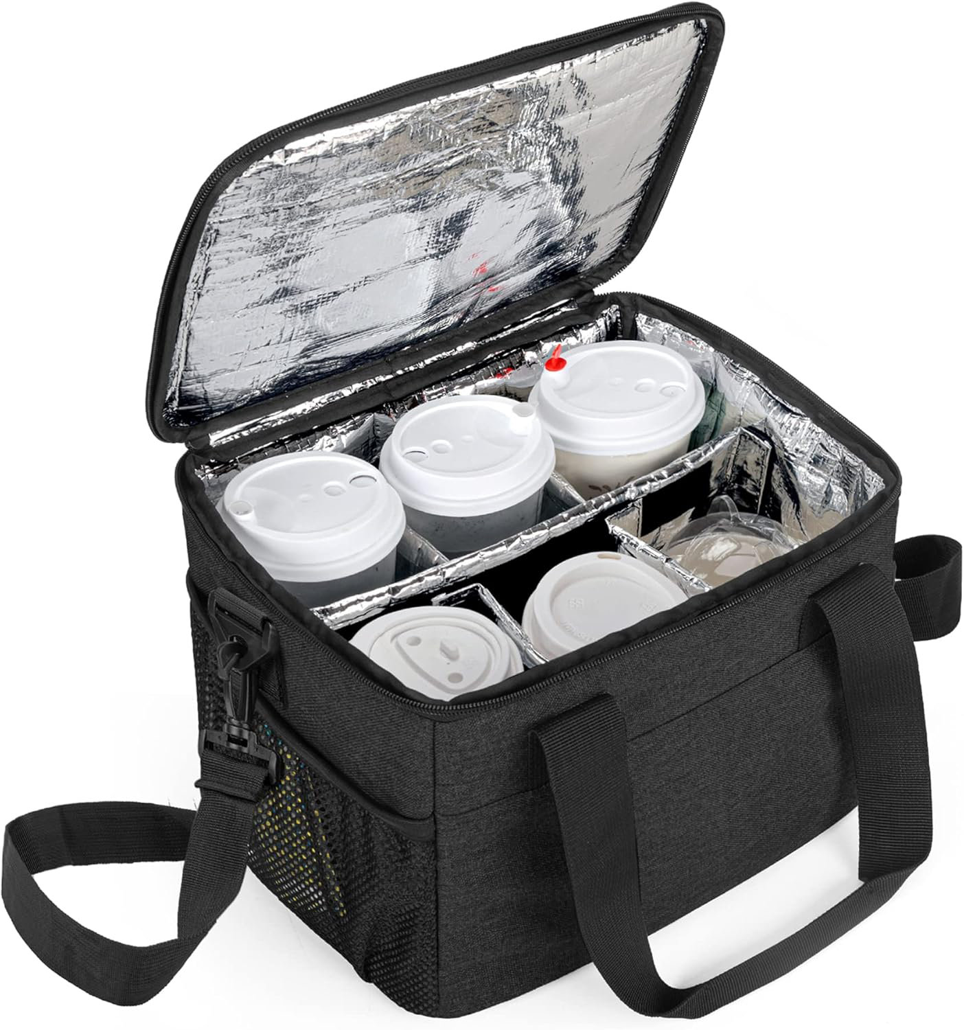 Prep & Savour 6 Cups Drink Carrier for Delivery Insulated Drink Caddy ...