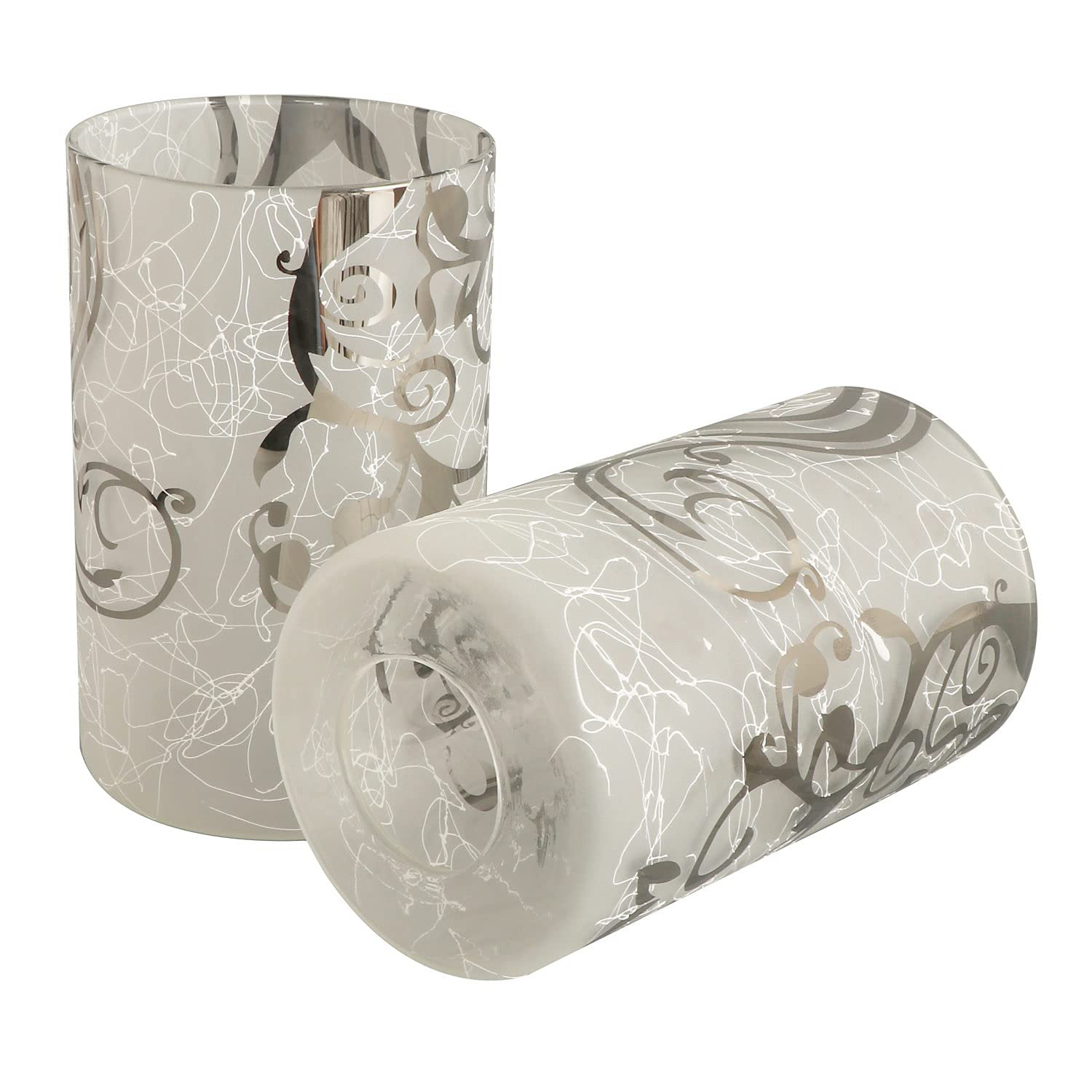 Red Barrel Studio Electroplated Floral Pattern Replacement Glass Lamp ...