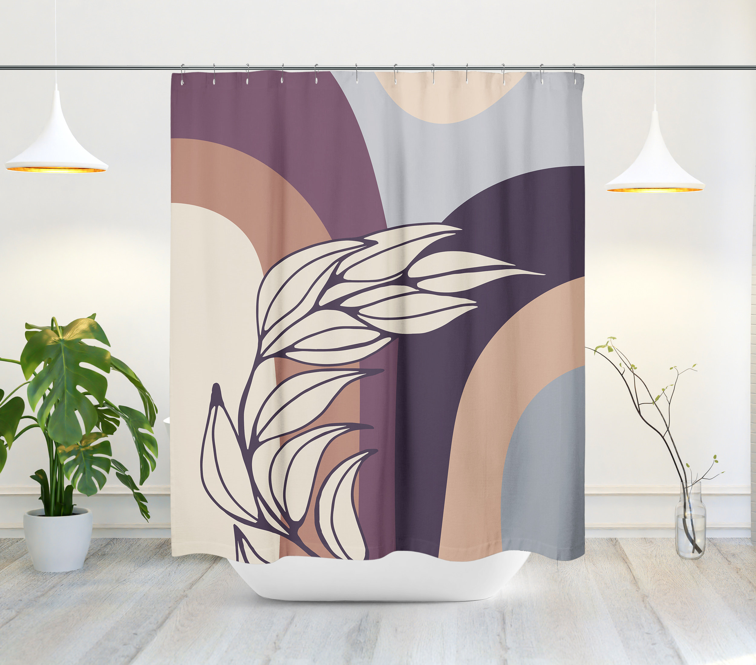 ULLI HOME Dora Mid-Century Shower Curtain - Wayfair Canada