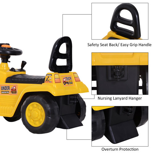 HomCom Tractors / Construction Push/Pull Ride On Toy & Reviews | Wayfair
