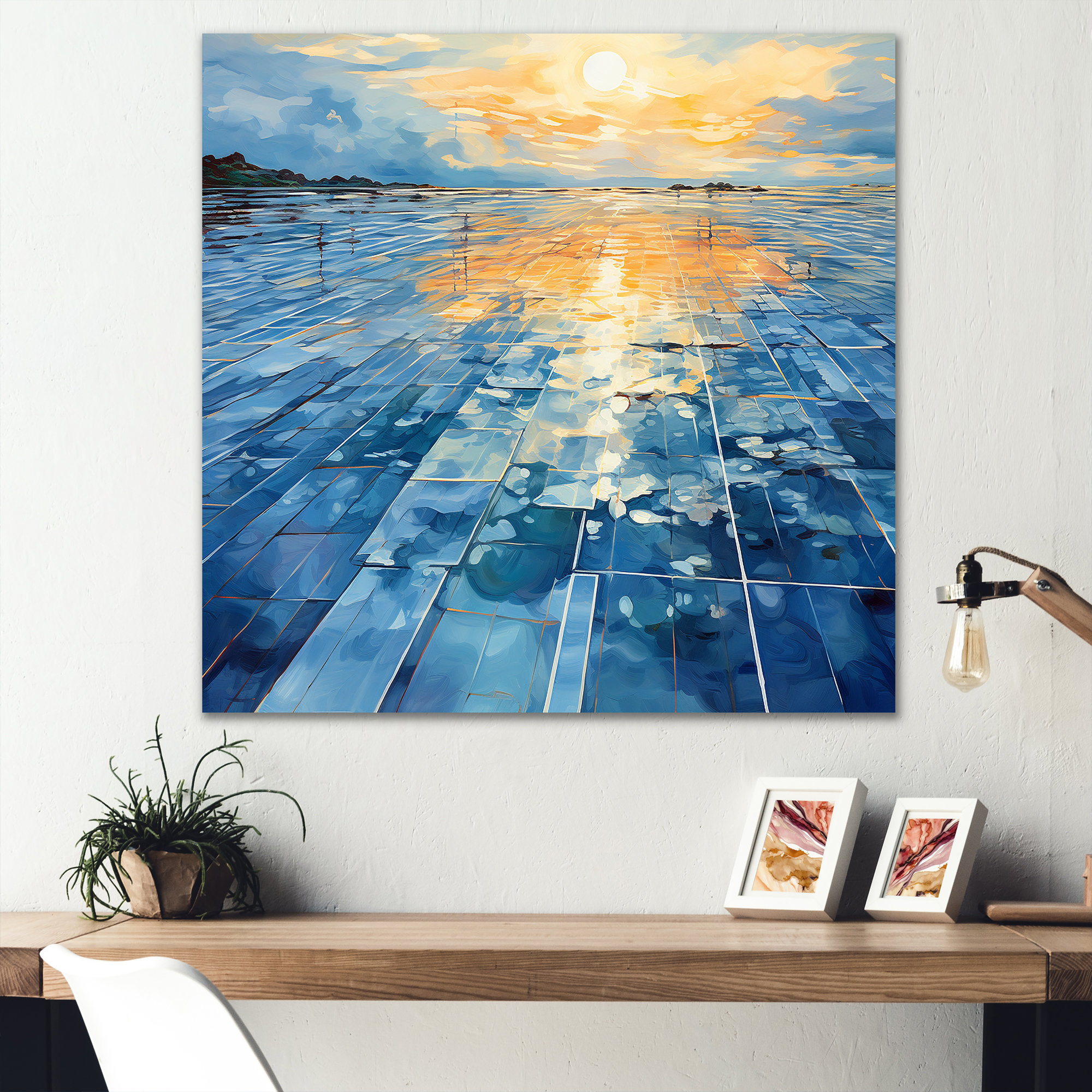 Ivy Bronx Blue And Yellow Abstract Solar Panels II - Solar Panels Metal ...