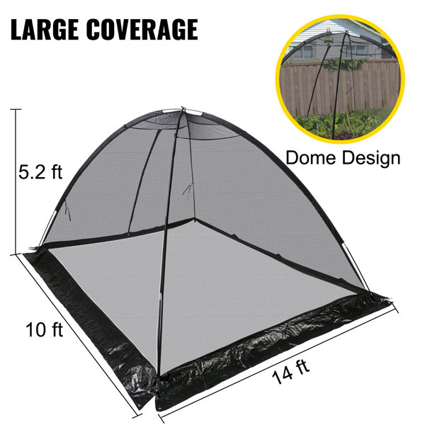 VEVOR Pond Cover Dome, Garden Pond Net, 1/2 Inch Mesh Dome Pond Net ...