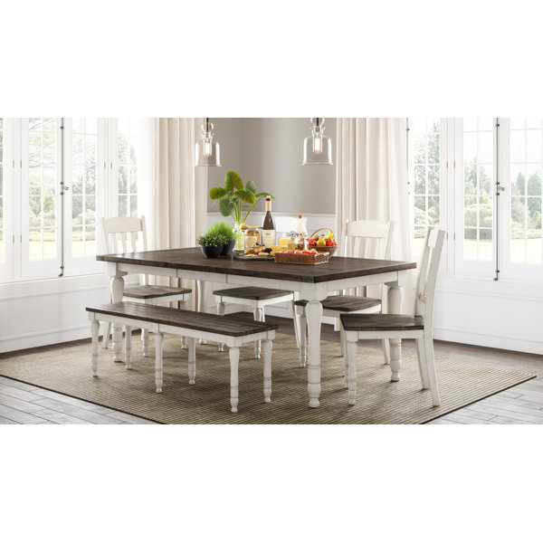 Lark Manor Aashma Lark Manor 6 Piece Farmhouse Dining Table Set ...