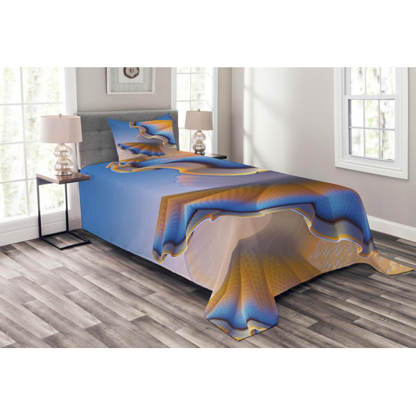 Ambesonne Fractal Modern & Contemporary Abstract Coverlet Set | Wayfair