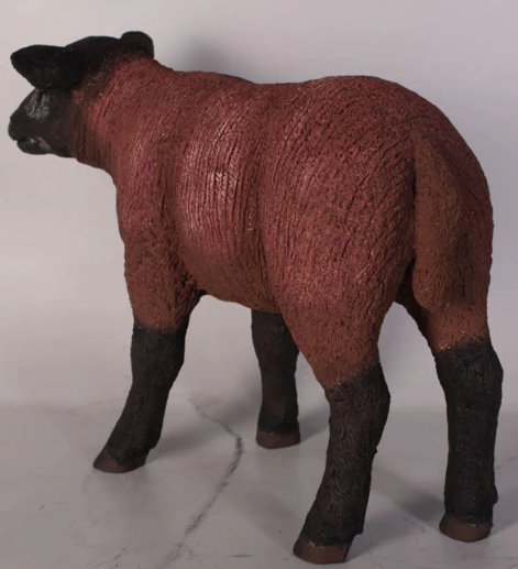 Rosalind Wheeler Caalin Brown Baby Texelaar Lamb Life Size Statue | Wayfair