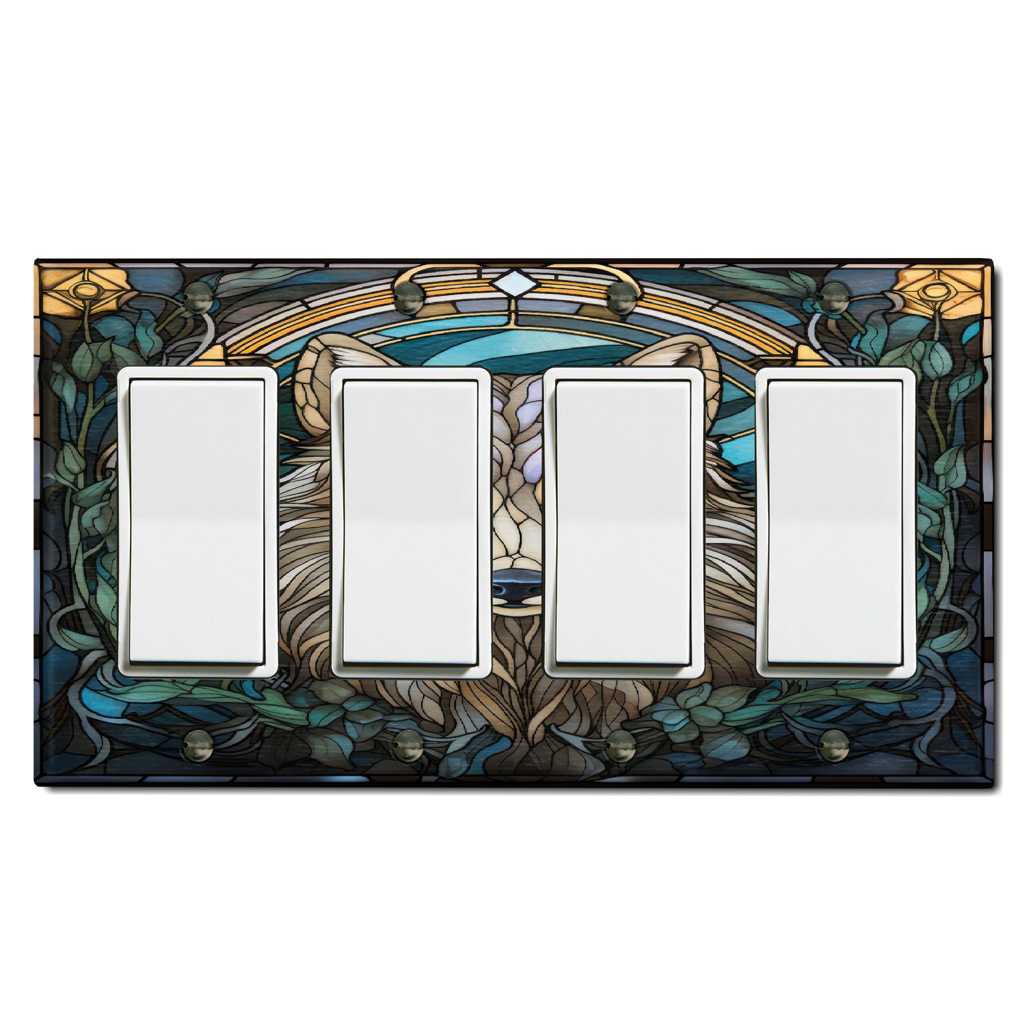WorldAcc Nature Themed 4 - Gang Wall Plate | Wayfair