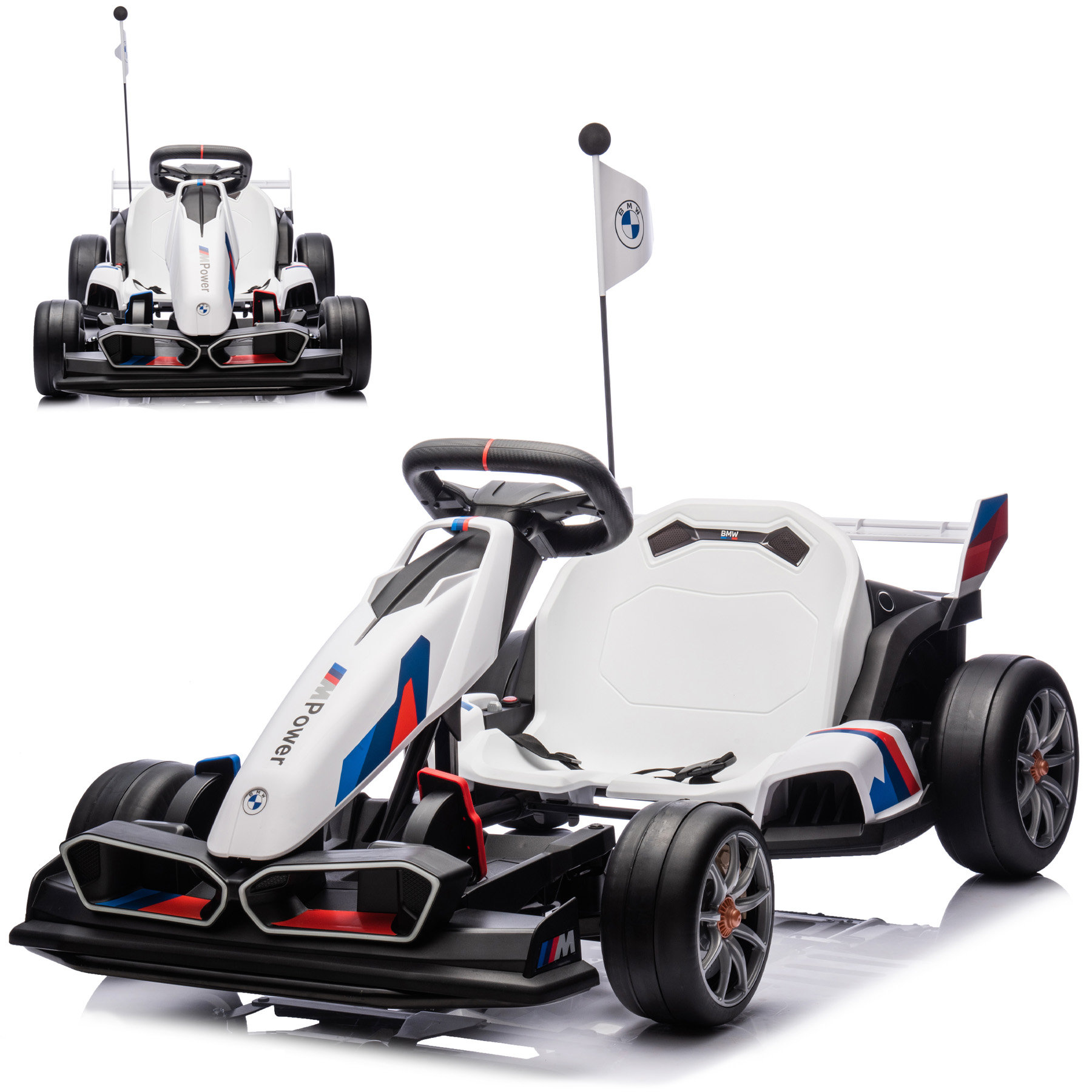 NEECHIPRO 24v 7.5 Mph Electric Go Kart With Adjustable Seat, Drifting ...