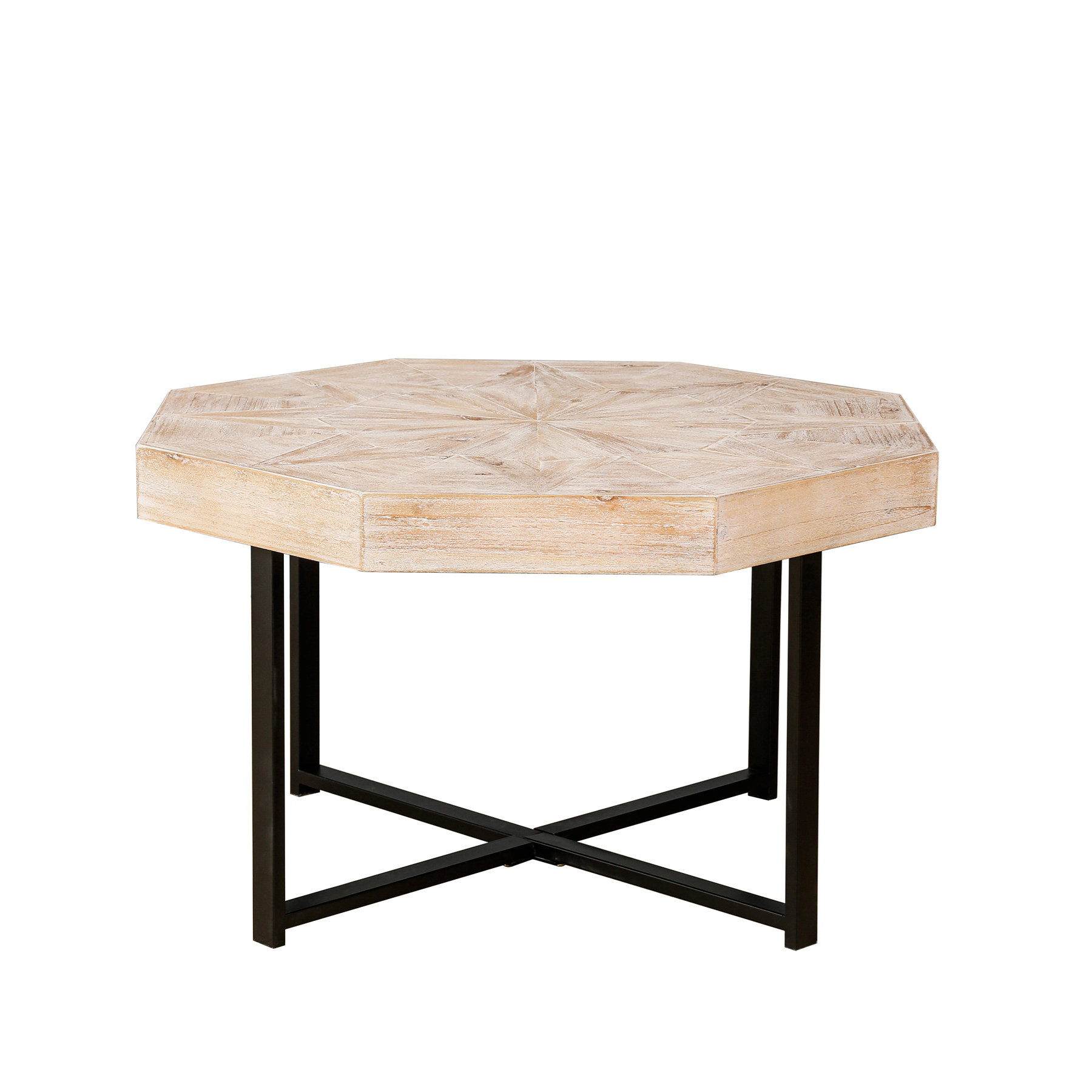 Ophelia & Co. Wood Octagonal Vintage Patchwork Craft Farmhouse 30 Inch ...