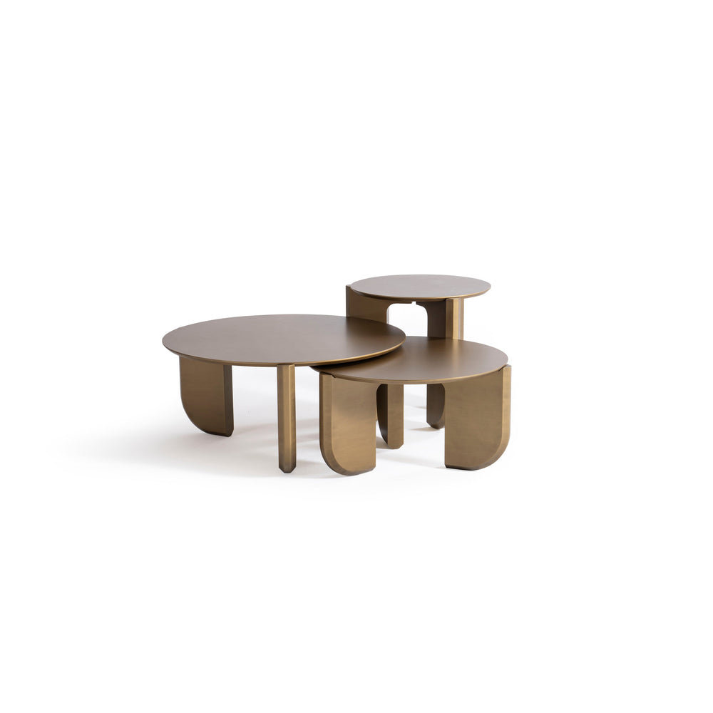 Rosdorf Park 720 Walnut-Travertine 3 Pc Coffee Table Set | Wayfair