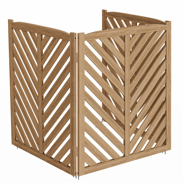 Belleze Wooden Outdoor Privacy Fence Panels (3 Panels) & Reviews | Wayfair