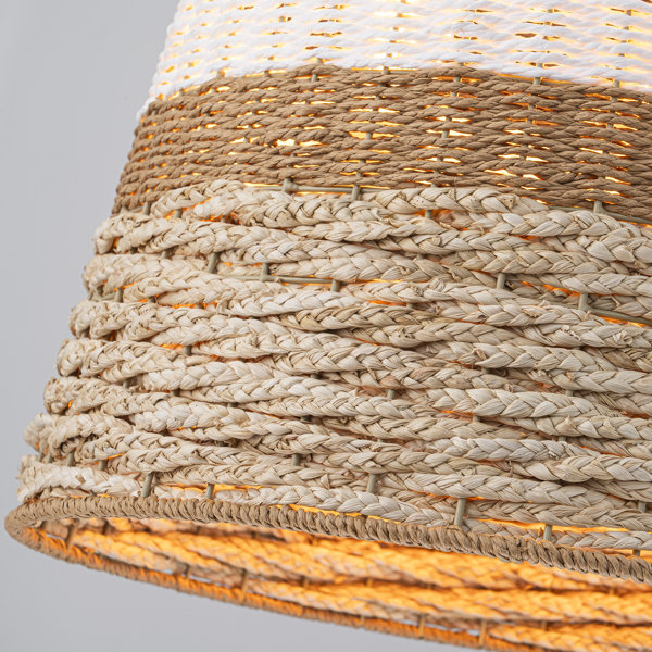 Bayou Breeze Cleola 3-Light Chandelier Woven Shade Modern/Contemporary ...