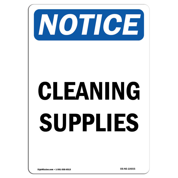 SignMission Cleaning Supplies Sign | Wayfair