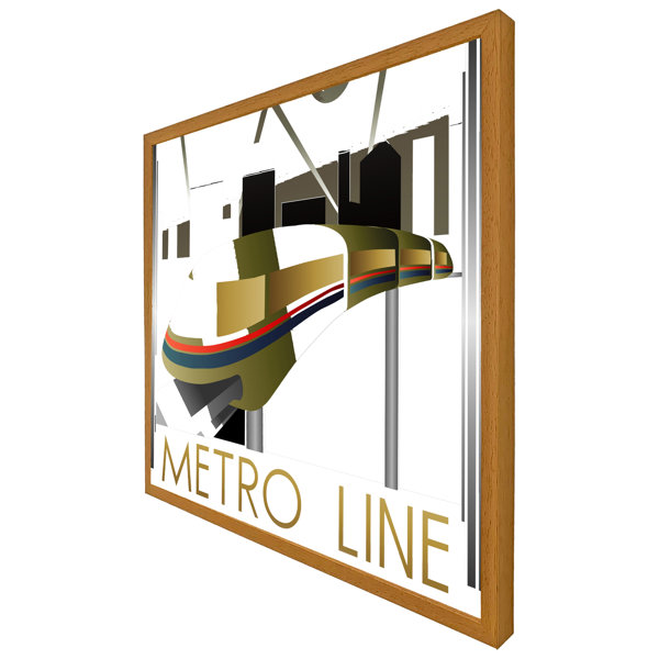 Metro Lane Ogrady Art Deco Metro Line - Single Picture Frame Print ...
