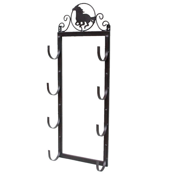 De Leon Collections Metal Western Horse Wall Mounted 4-Slot Towel Roll ...