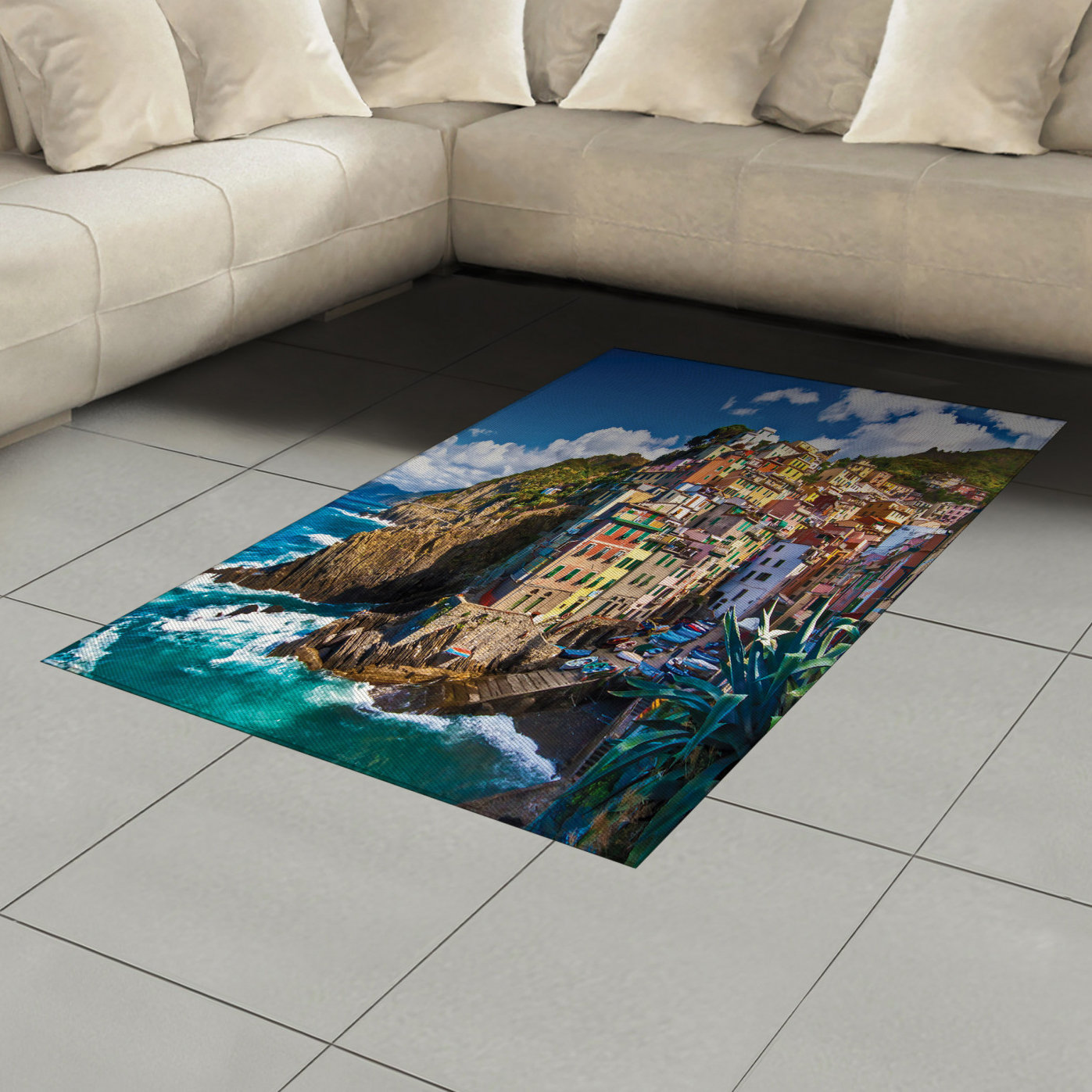 East Urban Home Sea Life High Density Long Fiber Poly Threads ...