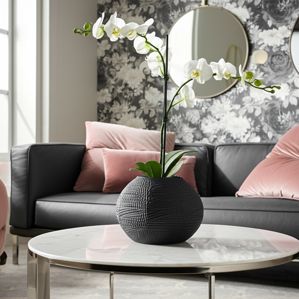 Latitude Run® Dillmore Round Textured Glass Vases with Modern Design ...