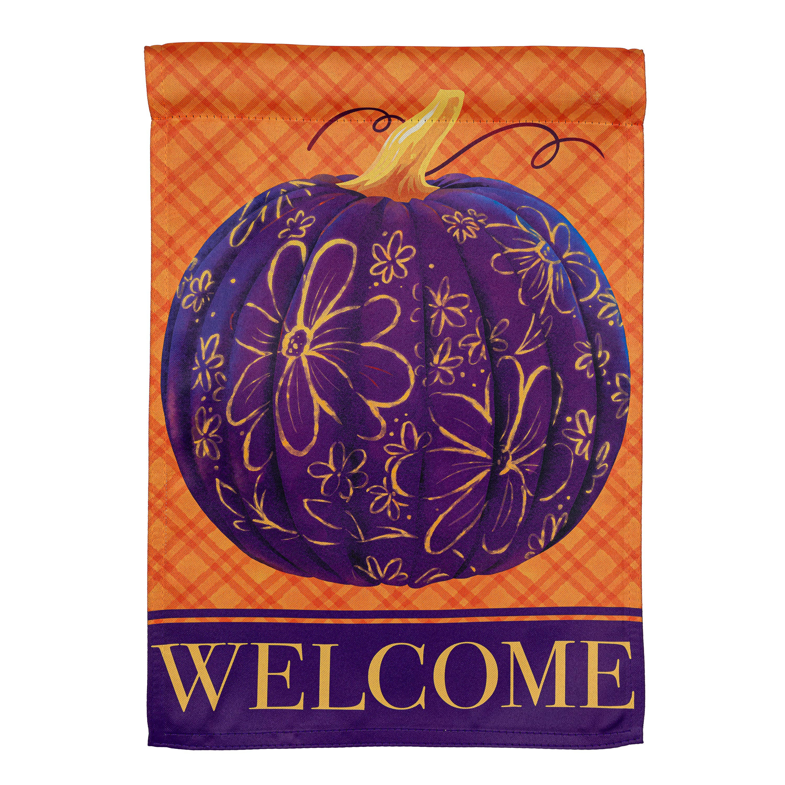 Ophelia & Co. Damascus Pumpkin Garden Flag | Wayfair