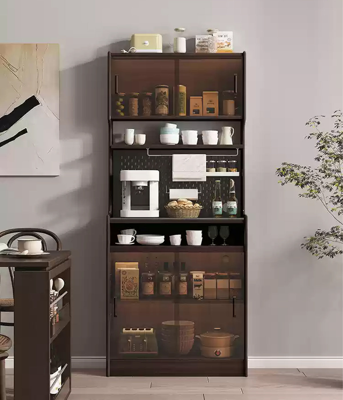 Orren Ellis Rock Slab Desktop Storage Food Cupboard | Wayfair