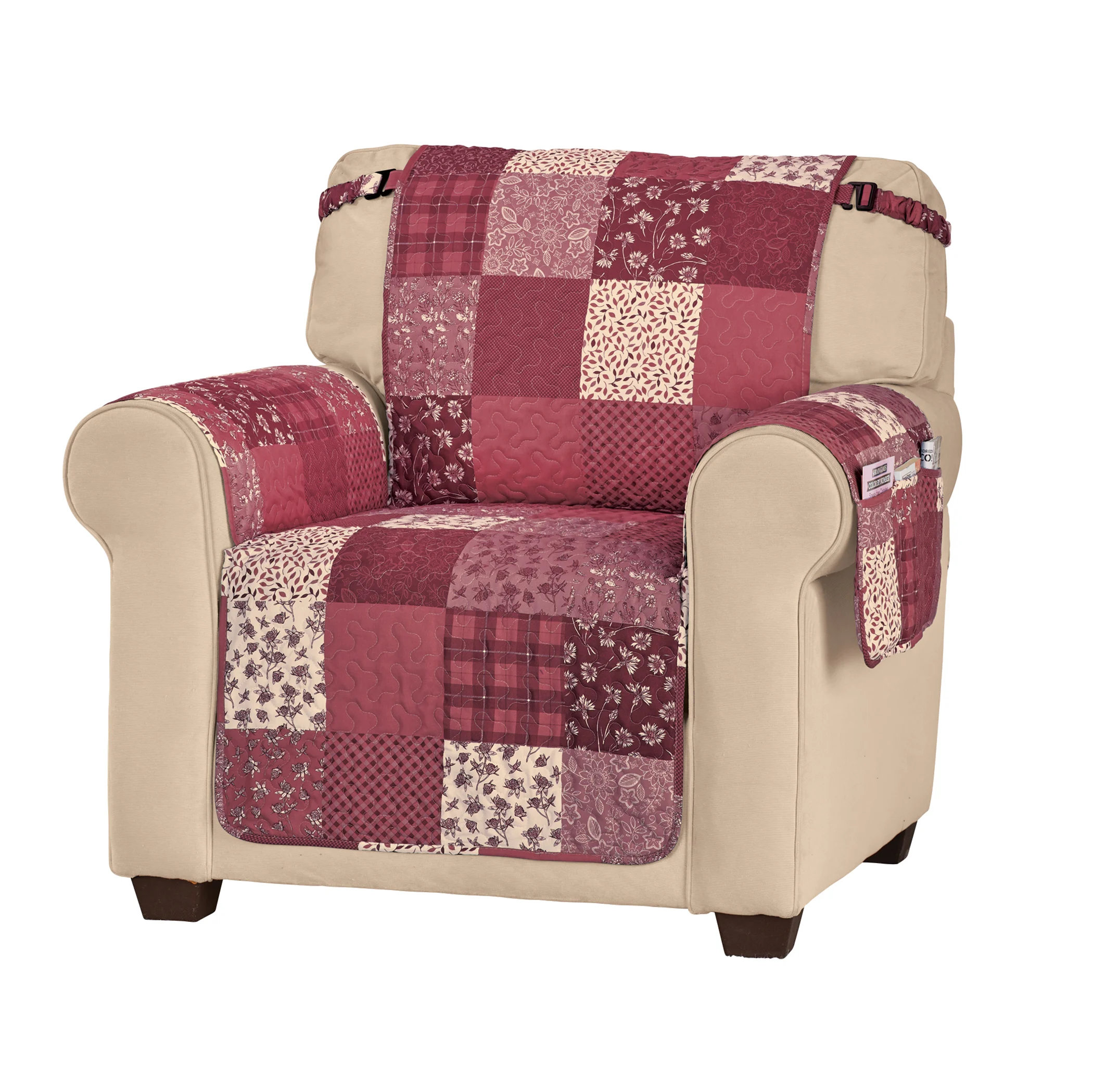 August Grove® Classic Patchwork Furniture Protector with Armrest Pocket ...