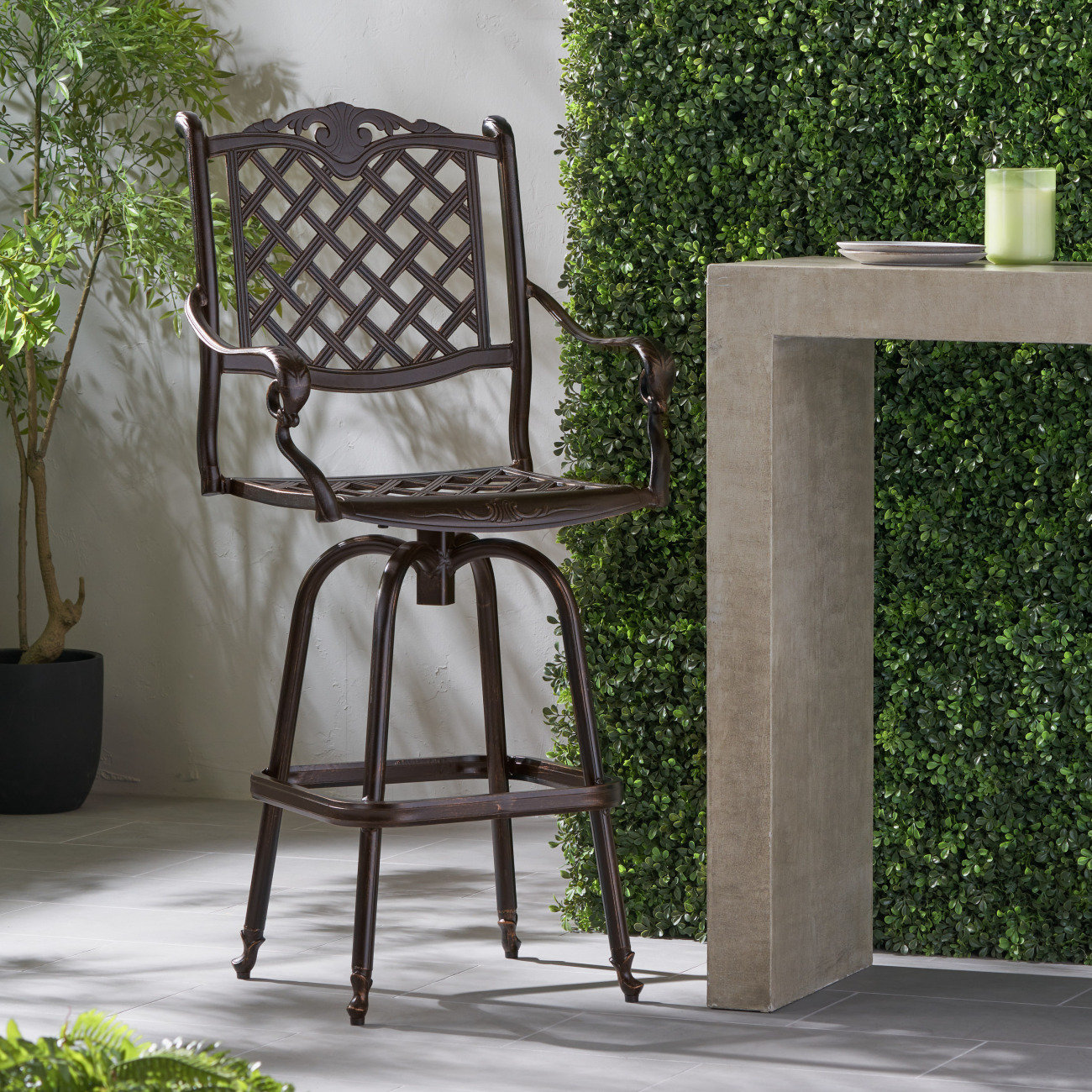 Astoria Grand Modern Bar Stool Cast Aluminum Bar Stool, Sleek And ...