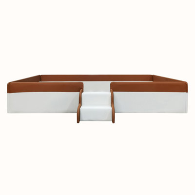 Latitude Run® Mishelle Upholstered Daybed with Fence and Stairs | Wayfair