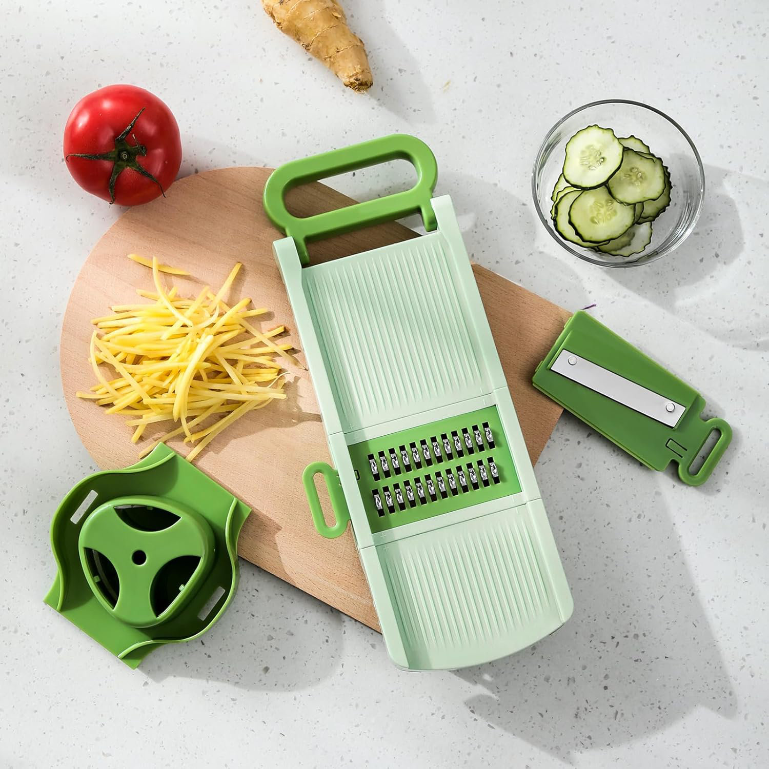 Anadea Collapsible Mandoline Slicer For Kitchen, 6 In 1 Food Slicer ...