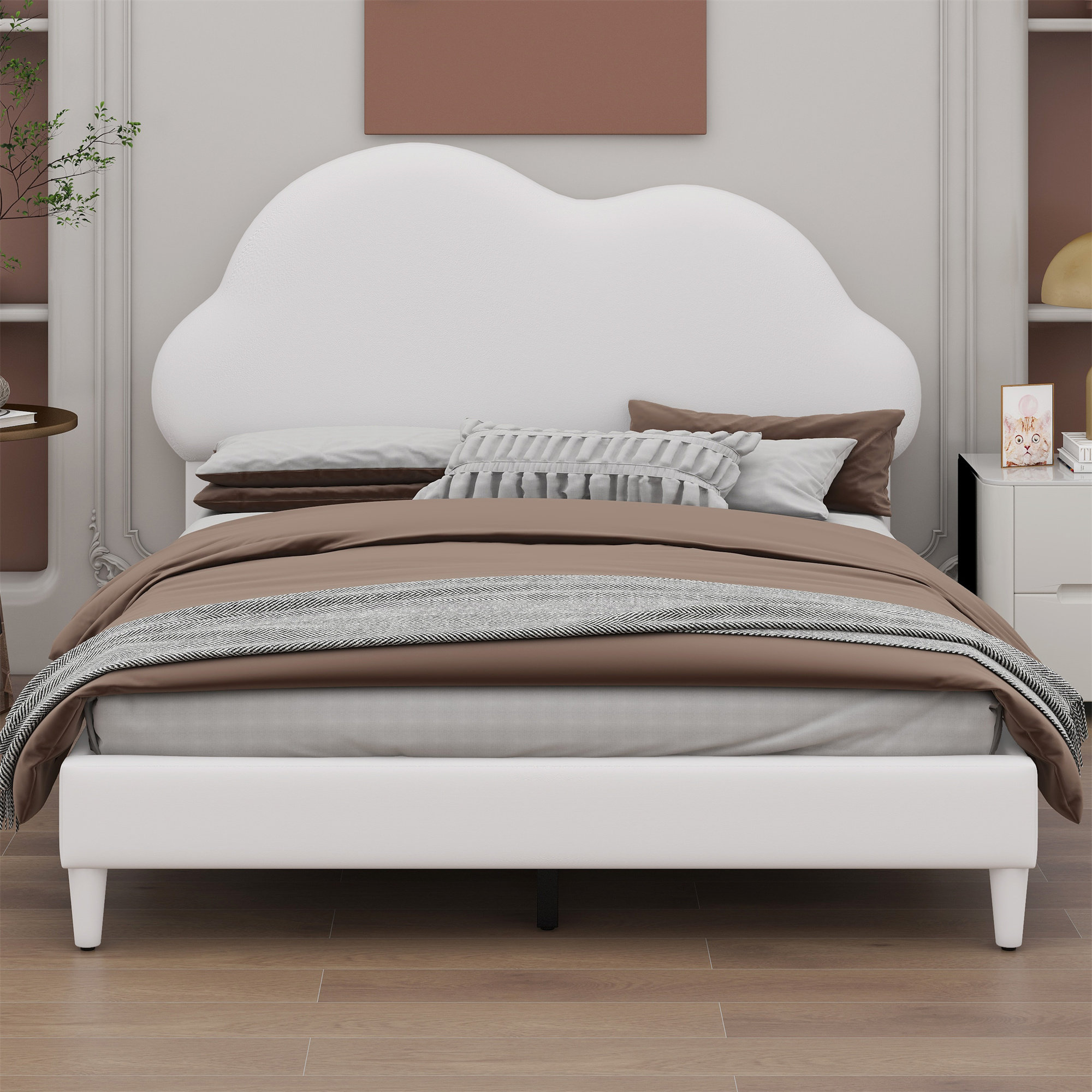 Latitude Run® Upholstered Cloud-Shape Headboard Bed - Wayfair Canada