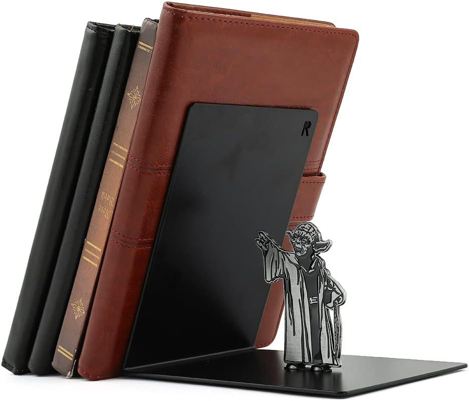 Orren Ellis Duty Metal Bookend - Black L-Shaped Bookend Supports On ...