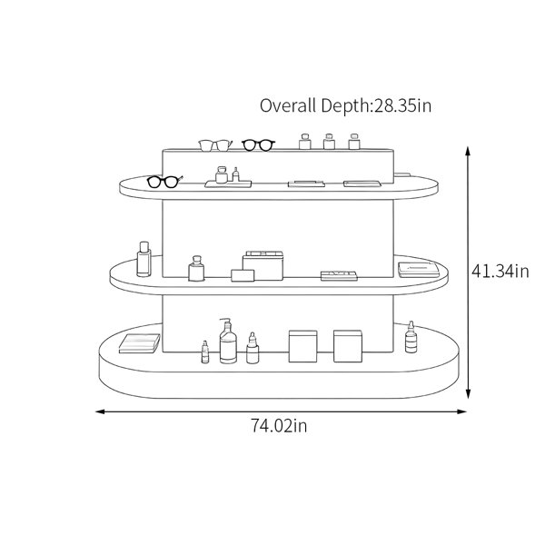 Orren Ellis Rounded Multi-level Display Stand - Wayfair Canada